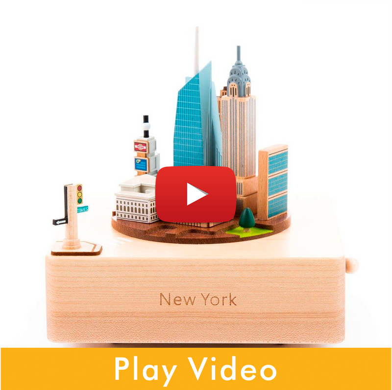 Wooden Music Box | Midtown Manhattan | Wooderful Life | ShopMusicBox.com