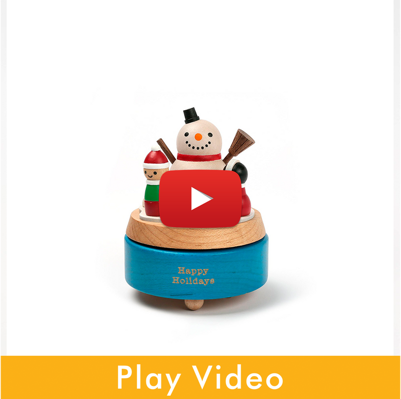 Wooden Music Box with Snowman | Wooderful Life | ShopMusicBox.com